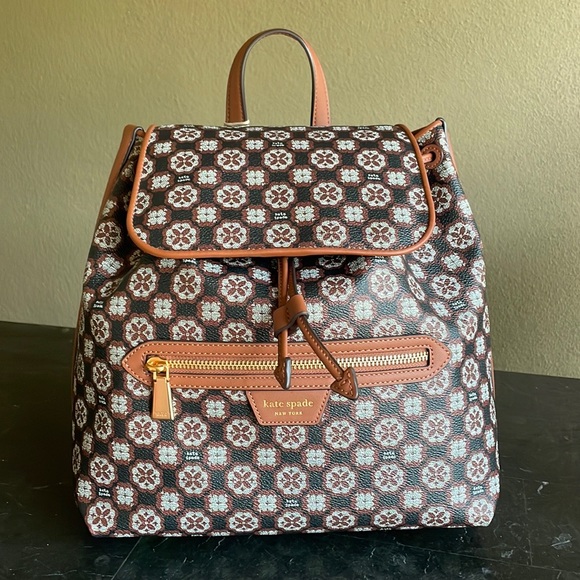 kate spade | Bags | Kate Spade Flower Monogram Backpack | Poshmark